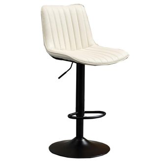 Generic Verstellbare Barhocker, drehbare Barhocker in Tresenh&ouml;he mit gepolstertem Lederbezug und Dicker R&uuml;ckenlehne und Sitzkissen f&uuml;r K&uuml;cheninseln, Restauran