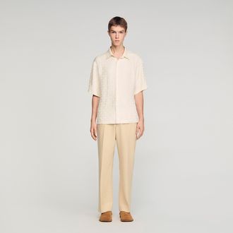 Sandro Chemise fluide square Cross