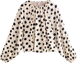 Next Langarmbluse Langärmeliges Top mit Ballonsaum (1-tlg)