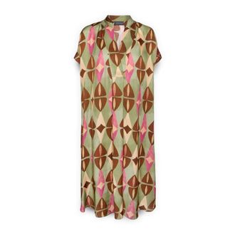 Elena Miro Bedrucktes Viskose-Midikleid - - Dresses - Damen - Mehrfarbig - 2XL