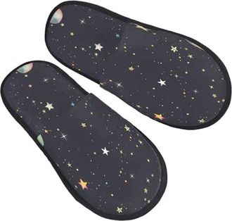 Generic Pantoufles Galaxie.. Chaud Pantoufles En Feutre Lavables Chaussons DInt&eacute;rieur Pour Femmes Camping Automne M