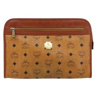 MCM Pre-owned Visetos Pouch - - Pre-owned - Damen - Braun - ONE SIZE