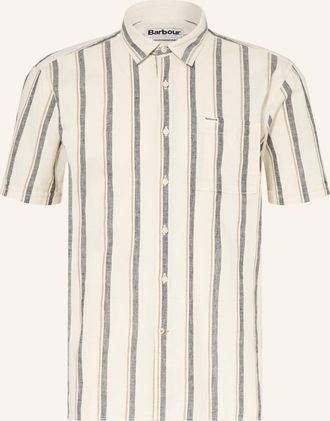 Barbour Kurzarm-Hemd Barkend Relaxed Fit Mit Leinen weiss