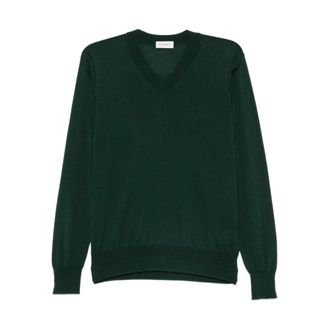 Paolo Pecora Pullover mit V-Ausschnitt - - Knitwear - Herren - Gr&uuml;n - M