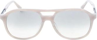 Brunello Cucinelli unisex, Accessoires, Beige, Taille: ONE Size Panam White Acetate Lunettes de soleil