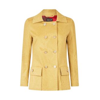 Roberto Cavalli Python Muster Double-Breasted Jacke - - Jackets - Damen - Braun - M