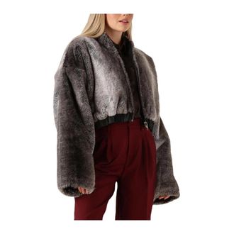 Est'seven Faux Fur Shearling Jackets - - Jackets - Damen - Grau - L
