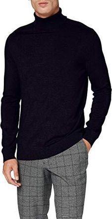 Selected SELECTED FEMME Homme Slhberg Roll Neck B Noos Maillot de surv tement, Bleu (Bleu Marine Blazer/Melange), L EU