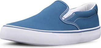 Lugz Womens Clipper Classic Slip-on Fashion Sneaker, Blue/White, 9 US