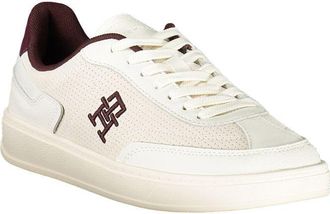 Tommy Hilfiger Perforated Leather Sneaker - Beige