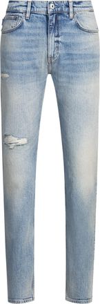 HUGO BOSS Herren Ash Slim-Fit Jeans aus Mittelblau gefärbtem Stretch-Denim, 32W / 36L