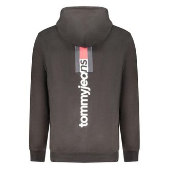 Tommy Hilfiger Logo-Embroidered Cotton Hoodie - Black