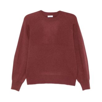 Brunello Cucinelli Kaschmirpullover mit Rundhalsausschnitt - - Knitwear - Damen - Rot - S