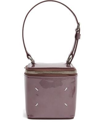 Maison Margiela mini cabas &agrave; points de couture signature - Violet