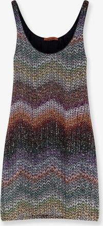 Missoni Short knitted dress with all-over sequins - MISSONI - gender_Woman