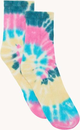Kujten Chaussettes cachemire tie & dye, 4 fils - Chaussettes Stig Rainbow