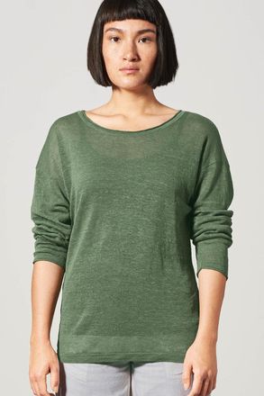 Hempage Hempage Damen vegan Pullover Airy Kr&auml;utergr&uuml;n