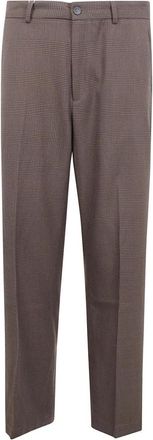 Les Deux Homme, Pantalons, Brun, Taille: W34 L32 Glen Check Wool Blend Suit Pantalons