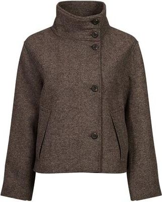 Object Manteau col montant en laine m&eacute;lang&eacute;e