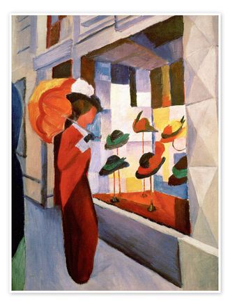 Posterlounge Hutladen Poster von August Macke 30 x 40 cm Wandbilder Wanddeko