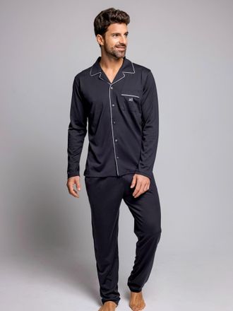 ZD Zero Defects Pyjama lang Marine 100% mercerized cotton