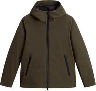 Woolrich Pacific Soft Shell Jacke - - Jackets - Herren - Gr&uuml;n - S