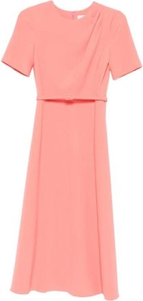 Carolina Herrera Femme, Robes, Rose, Taille: 36 FR Robe Midi Drap&eacute;e avec Ceinture