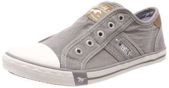 Mustang Jeans Damen Canvas Sneaker Silbergrau, Schuhgr&ouml;&szlig;e:EUR 37