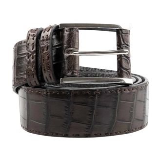 Kiton Krokodilleder G&uuml;rtel - - Accessories - Herren - Braun - 115 CM