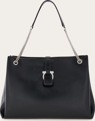 Ferragamo Damen Totebag (L) Schwarz