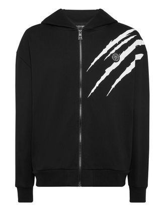 Plein Sport Kapuzen-Sweatjacket Scratch