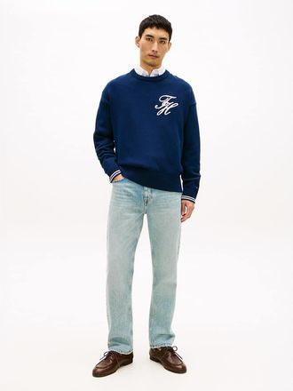 Tommy Hilfiger Dover - Jeans in Hellblau mit geradem, normalem Schnitt und Falteneffekt