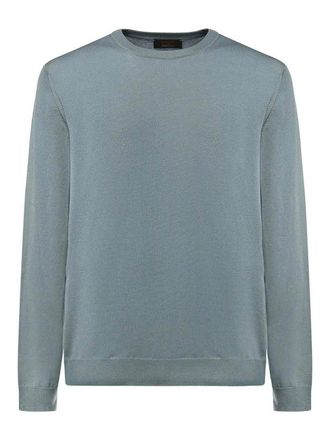 Zanone Pull Col Rond - Bleu Clair