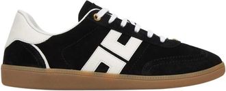 Elisabetta Franchi Femme, Chaussures, Noir, Taille: 40 EU Suede Logo Baskets