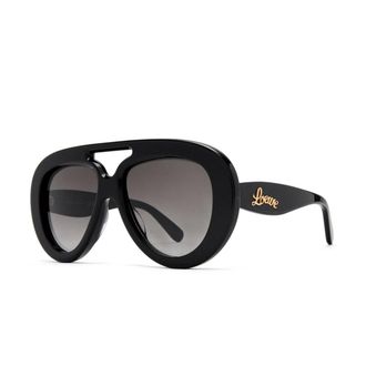 Loewe Aviator Spoiler Lunettes Soleil Noir Gris D&eacute;grad&eacute; - Femme - Accessoires - Noir - Taille: 55 MM