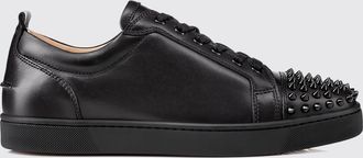Christian Louboutin Louis Junior Spikes Sneaker aus glattem Kalbsleder