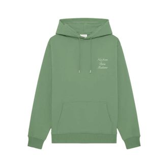 Dr&ocirc;le de Monsieur Homme, Sweatshirts et sweats &agrave; capuche, Vert, Taille: M Le Sweat &agrave; capuche Slogan Calligraphie