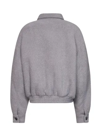 Giuseppe Di Morabito Textured Fabric Bomber Jacket - Grey