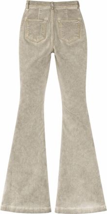 Rick Owens Boot Cut Cotton Jeans - Beige