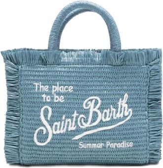 MC2 Saint Barth Femme, Sacs, Bleu, Taille: ONE Size Mini Sac &agrave; Main Vanity en Paille