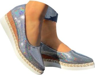 Generic Chaussures &agrave; paillettes pour femme - Chaussures &agrave; paillettes m&eacute;talliques - Chaussures de f&ecirc;te - Chaussures de loisirs - Chaussures de tennis festives 