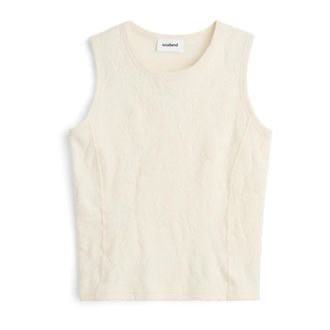 Soulland Mira Pl&uuml;schtop - - Tops - Damen - Wei&szlig; - S/M