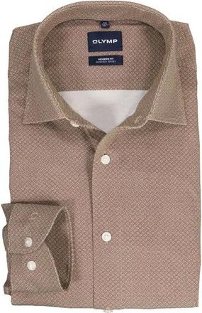 Olymp Herren Hemden braun Jersey