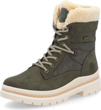 Remonte Damen Chelsea Boots D0C77, Frauen Stiefeletten,lose Einlage,wasserabweisend,remonteTEX,uebergangsschuhe,uebergangsstiefel,grün Kombi (54),40 EU