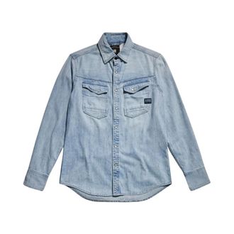 G-Star Homme, Chemises, Bleu, Taille: L Dakota Slim Denim Shirt