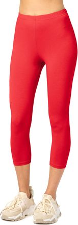 Merry Style Damen Leggings 3/4 aus Baumwolle mit Stretch - Leichte Capri Leggings Damen aus atmungsaktiver, elastischer Baumwolle, ideal für Yoga Sport Freizeit R