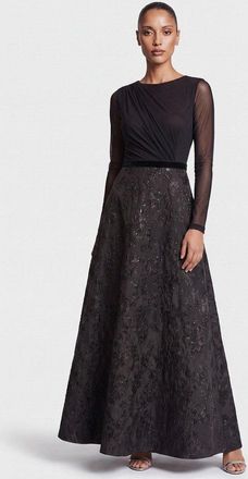 Apart Abendkleid aus Mesh und Jacquard
