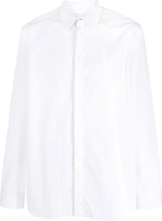 Jil Sander Homme, Chemises, Blanc, Taille: 2XL Chemise blanche en popeline de coton