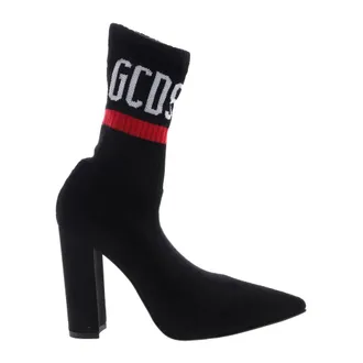 GCDS Gcds, Femme, Chaussures, Noir, Taille: 41 EU Bottines &agrave; logo pointues