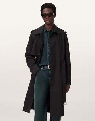 AllSaints Bastille - Trench - Noir